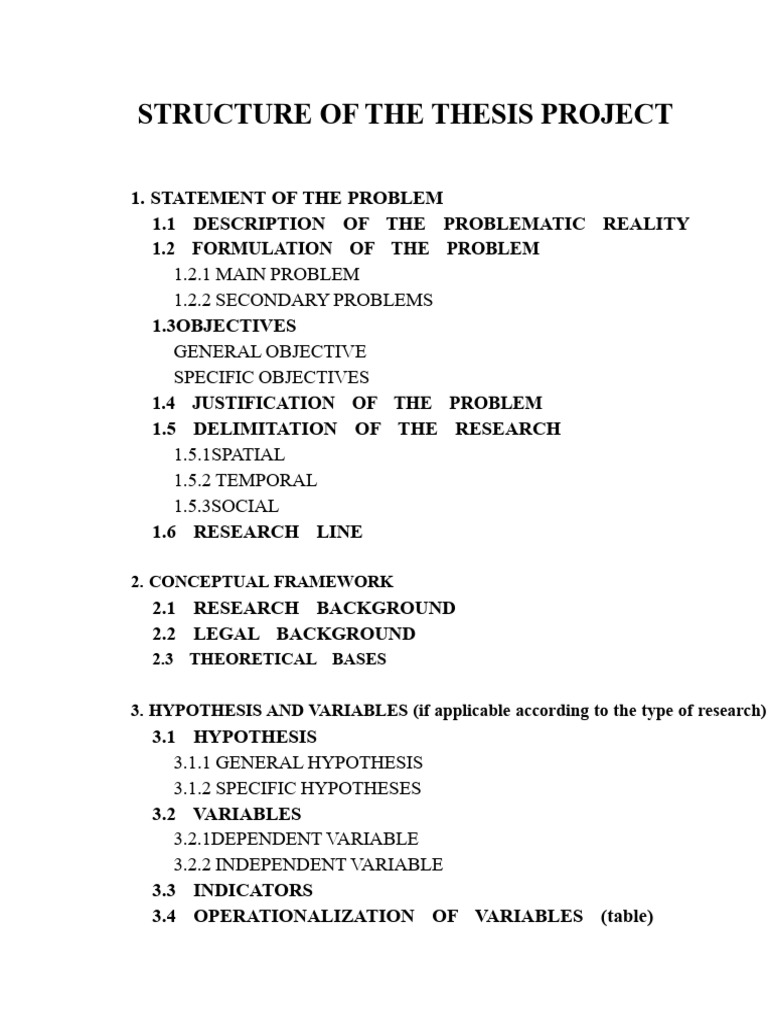 Thesis Project Structure | PDF