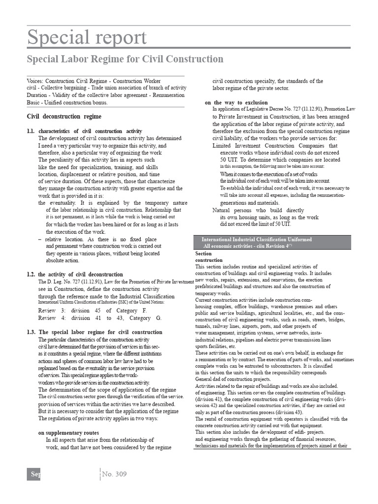 01 Report - Civil Construction | PDF | Employment | Wage