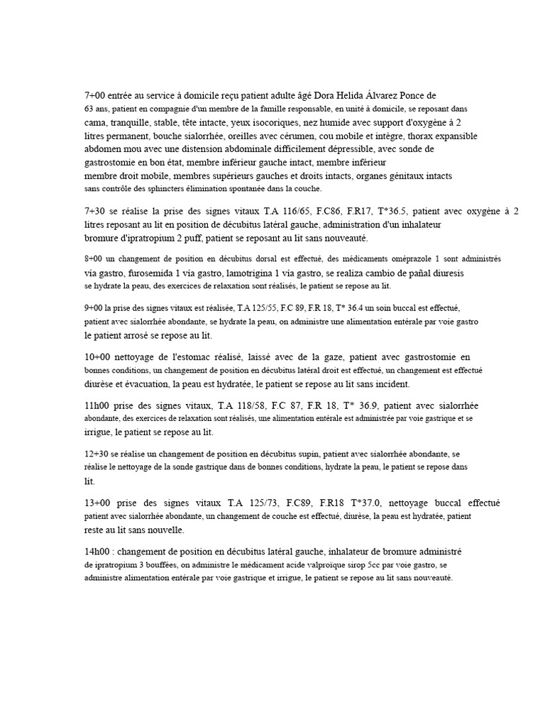 Notes D'infirmière Geraldine | PDF