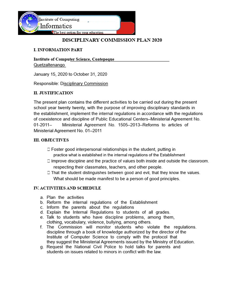 Disciplinary Committee Plan | PDF | Defamation | Crimes
