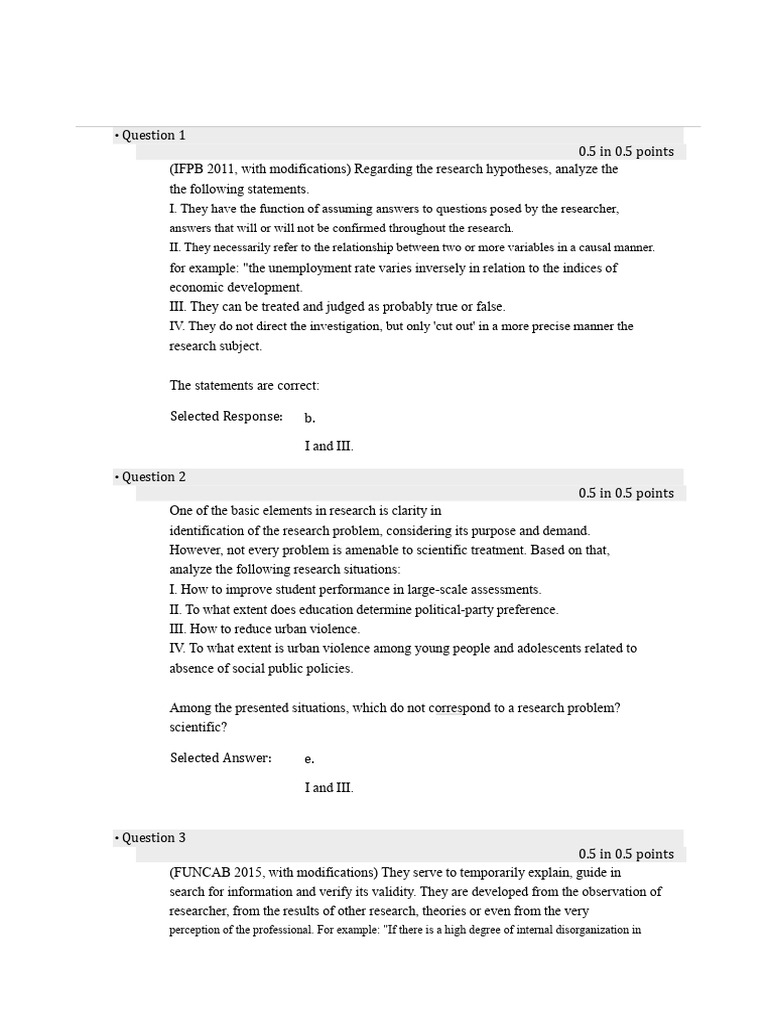 Research Hypotheses and Problem Analysis | PDF | Scientific Method ...