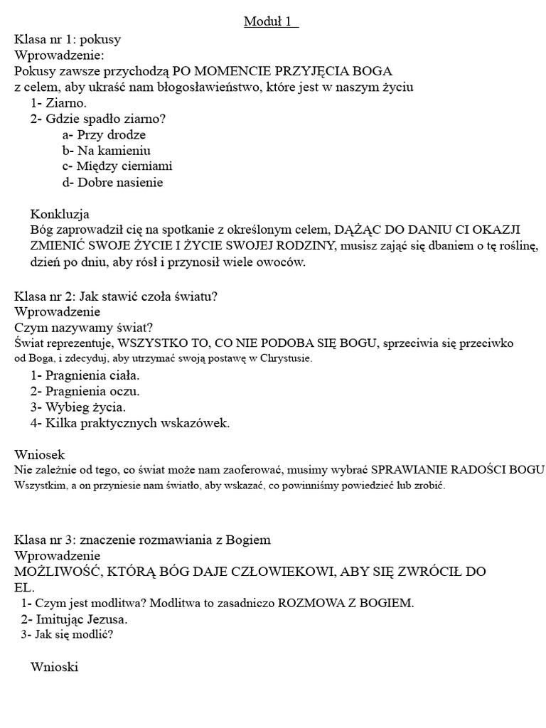 Moduł 1 - Puste Miejsca | PDF