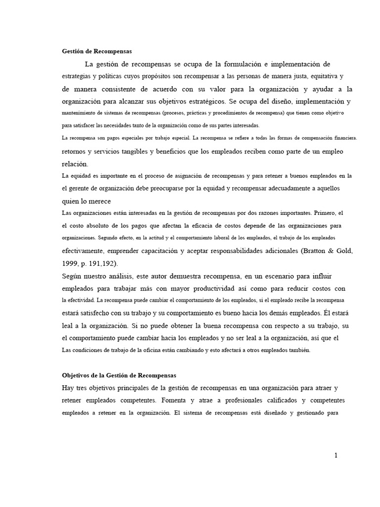 Estrategias Efectivas de Gestión de Recompensas | PDF | Gestión de ...
