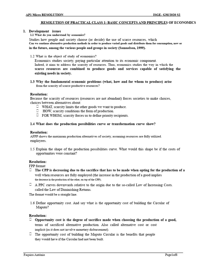 Micro Unit 1 AP1 Resolution - FUNDAMENTAL CONCEPTS AND PRINCIPLES OF ...