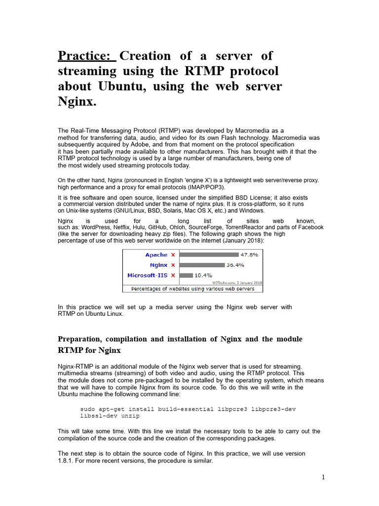 Streaming Via RTMP Using Nginx | PDF | Internet | Computer Science
