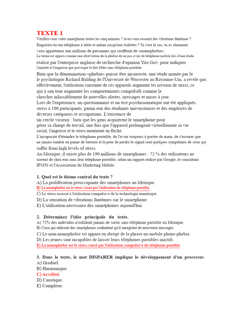 Comprendre la nomophobie et ses effets | PDF | Téléphones portables ...