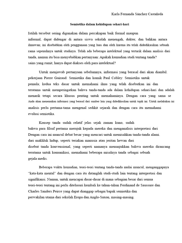 Contoh Semiotika Sehari-hari | PDF