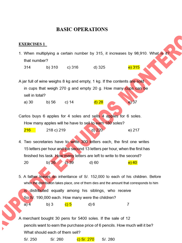 1. BASIC OPERATIONS | PDF