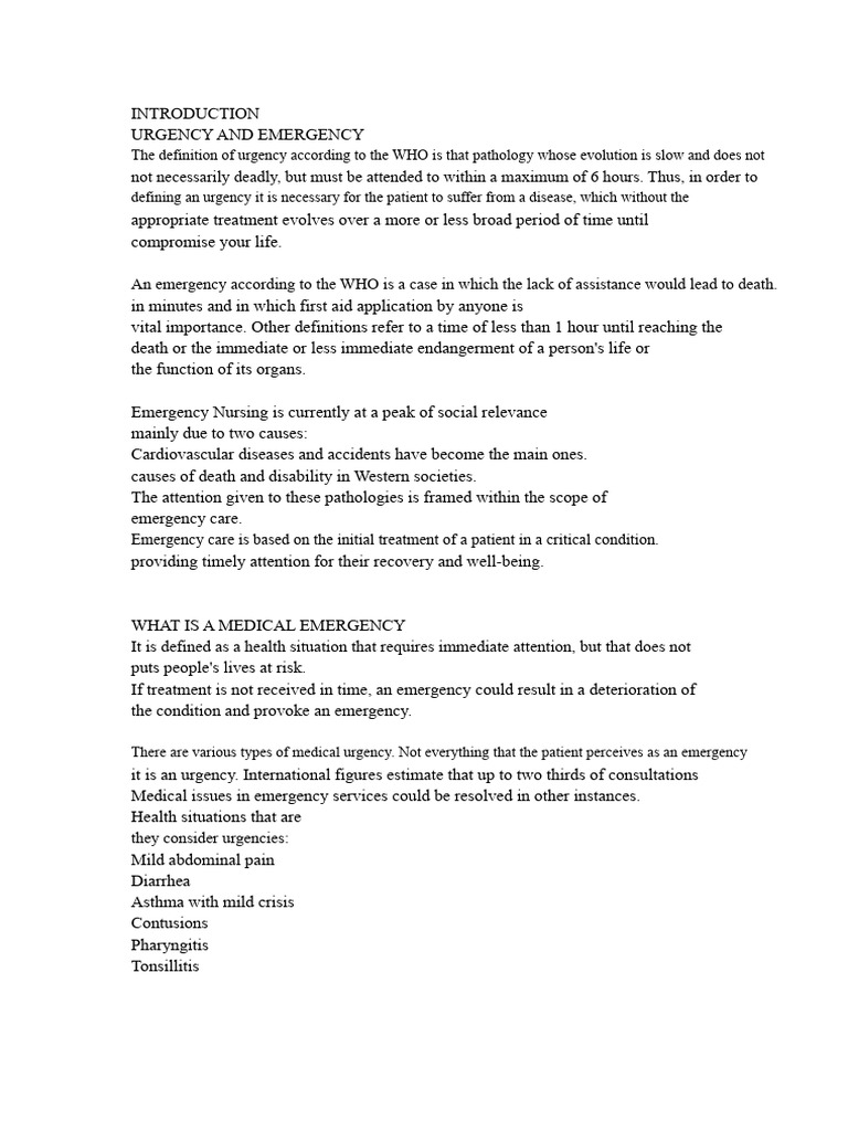 Understanding Emergencies in Healthcare | PDF | Emergency Department ...