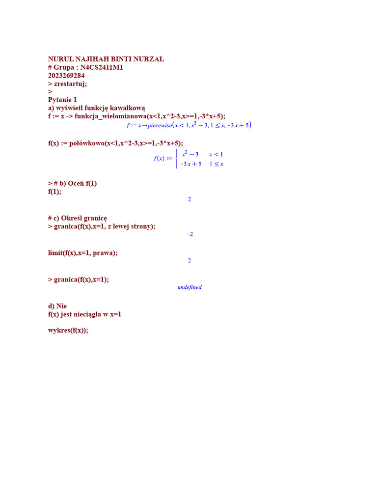 Zadanie MAT421 | PDF