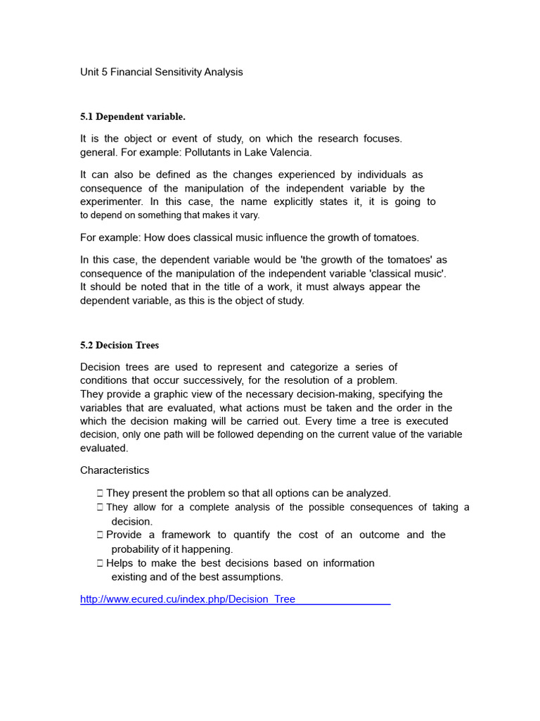 Financial Sensitivity Analysis Overview | PDF | Risk | Decision Making