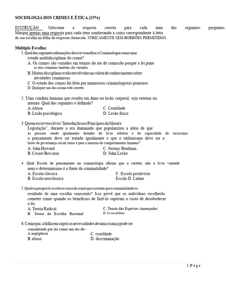 Conselho Simulado-Soc Dez 2021 | PDF | Criminologia | Crimes