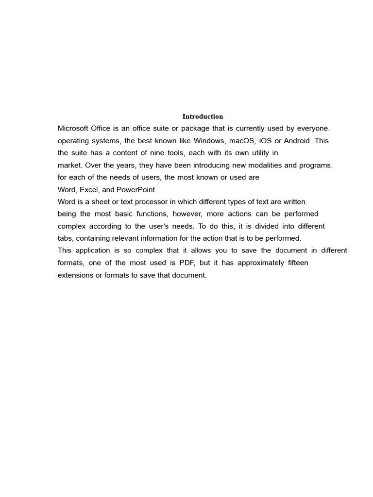 Advantages and Disadvantages of Word Versions | PDF | Microsoft Word ...