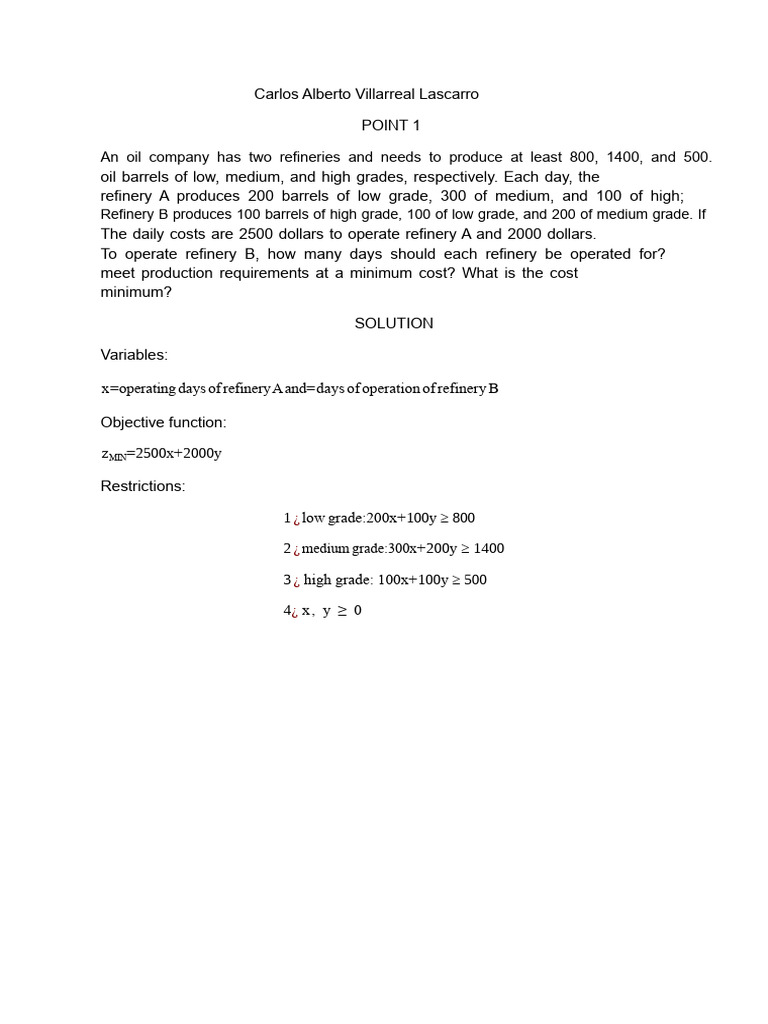 Graphic Method - Docxcar.docx Simplex | PDF | Linear Programming | Applied Mathematics