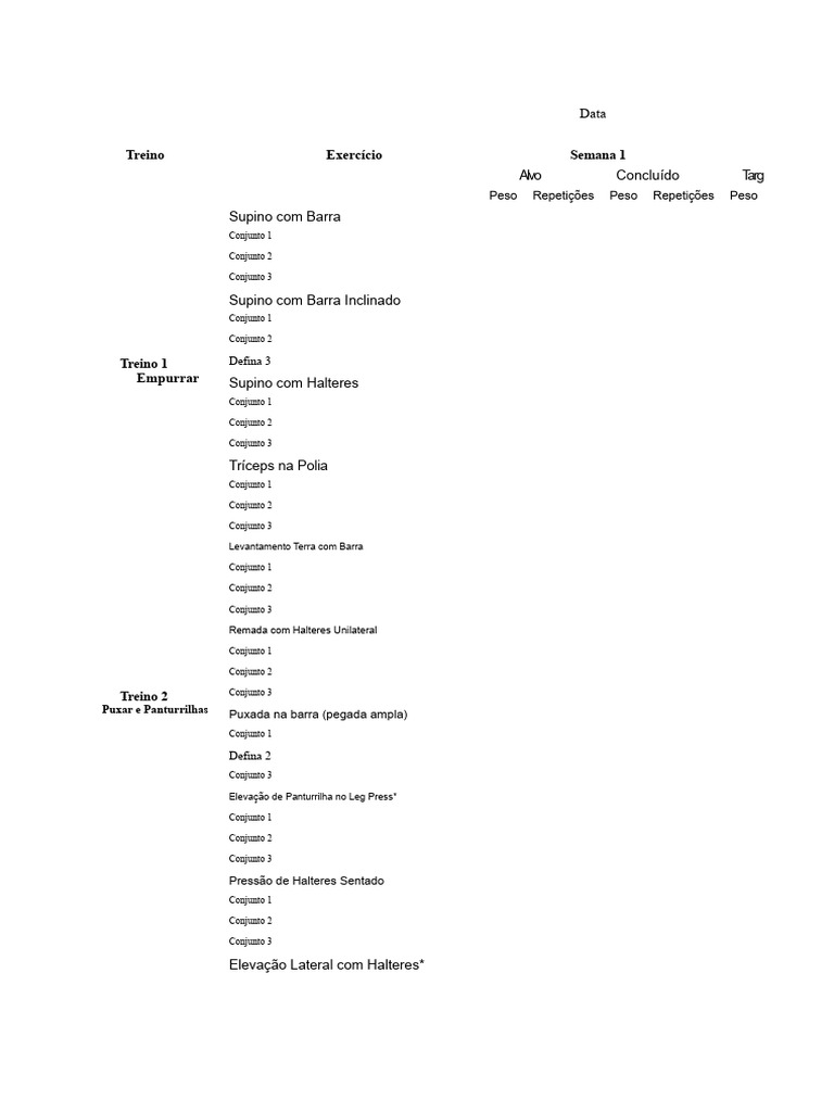 Rotina de Treino de 5 Dias: Maior, Magro e Mais Forte | PDF ...