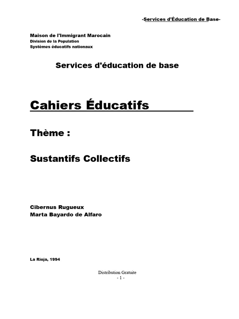 Noms Collectifs en Éducation | PDF