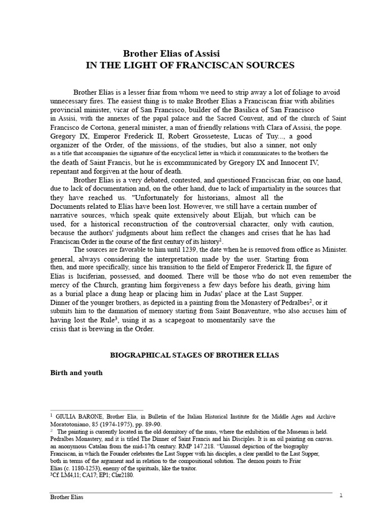 Brother Elias-Est-Franciscans-V.Redondo.pdf | PDF