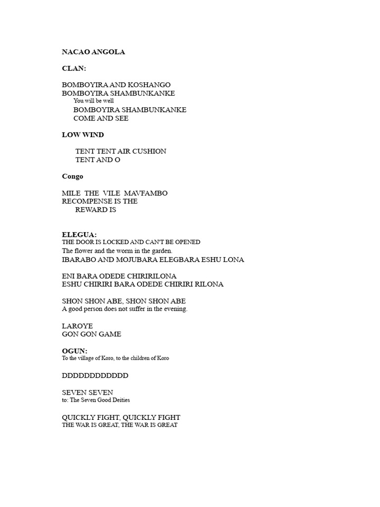 Candomblé Songs | PDF