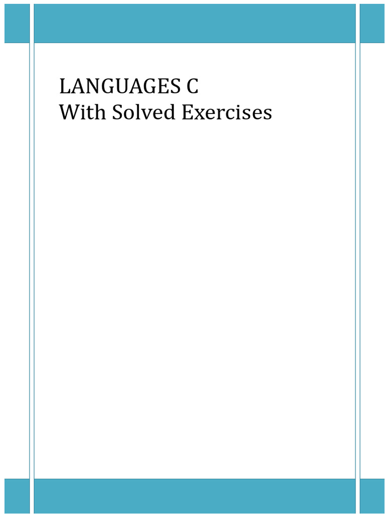 C Language With Resolved Exercises | PDF | Parameter (Computer Programming) | C (Programming ...