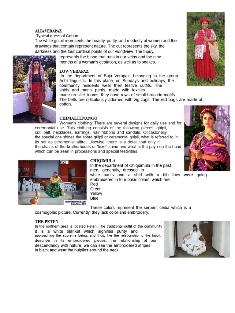 The 22 Costumes of Guatemala | PDF | Clothing | Softlines (Retail)