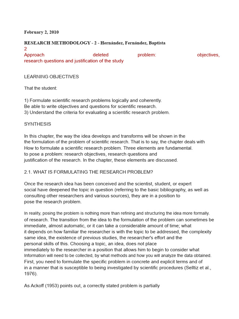 Formulating Scientific Research Problems | PDF | Scientific Method ...