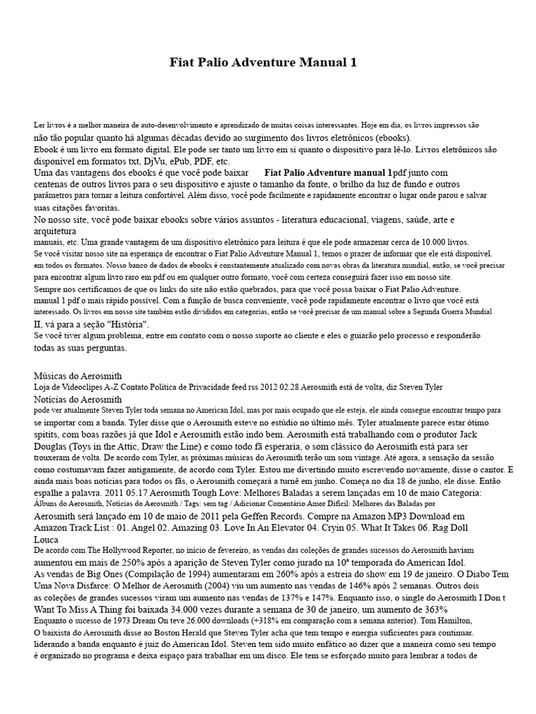 fiat_palio_adventure_manual_1 | PDF