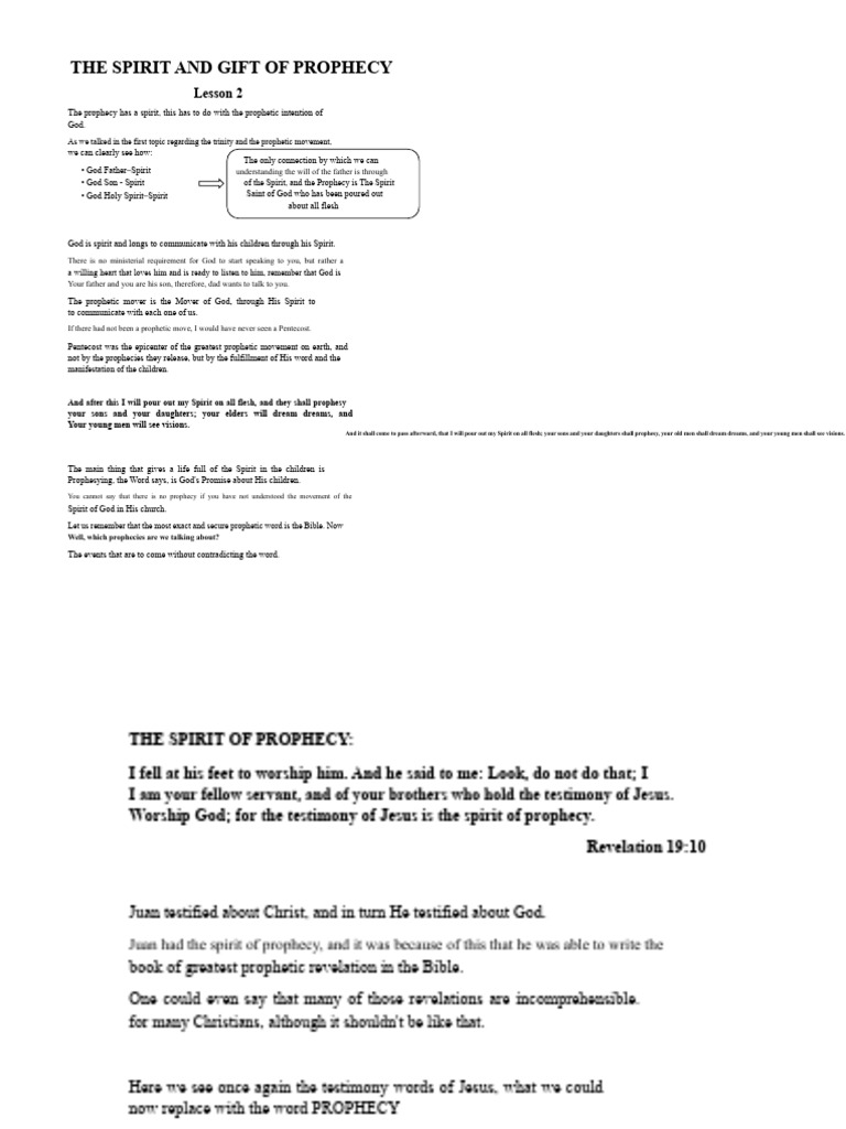 The spirit and gift of prophecy | PDF | Prophecy | Spiritual Gift