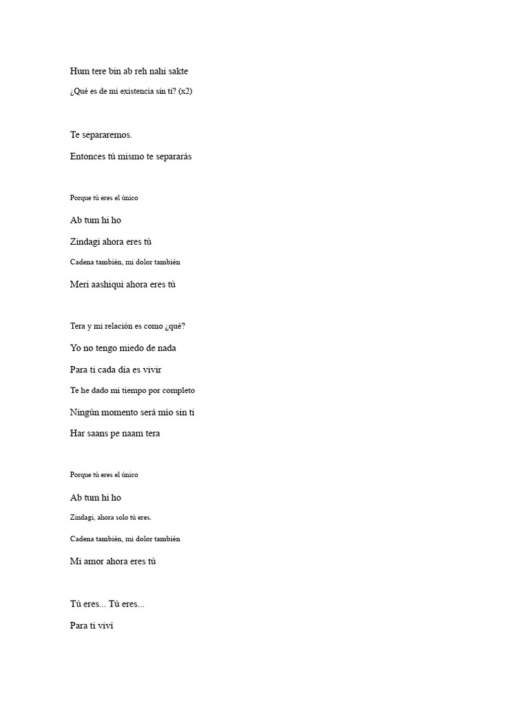 No Puedo Vivir Sin Ti Ahora. | PDF