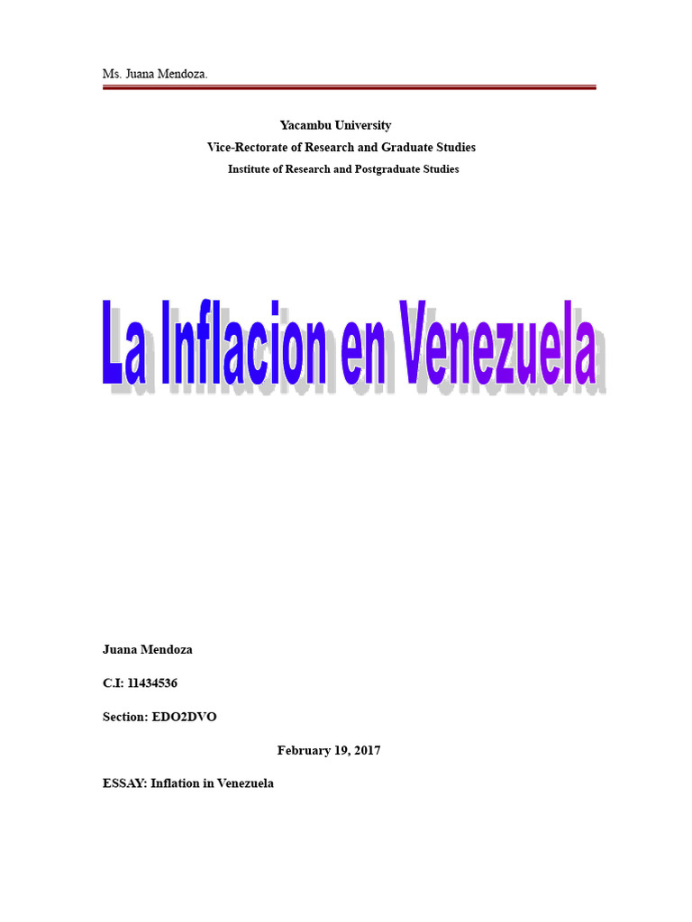 Understanding Inflation in Venezuela | PDF | Inflation | Currency