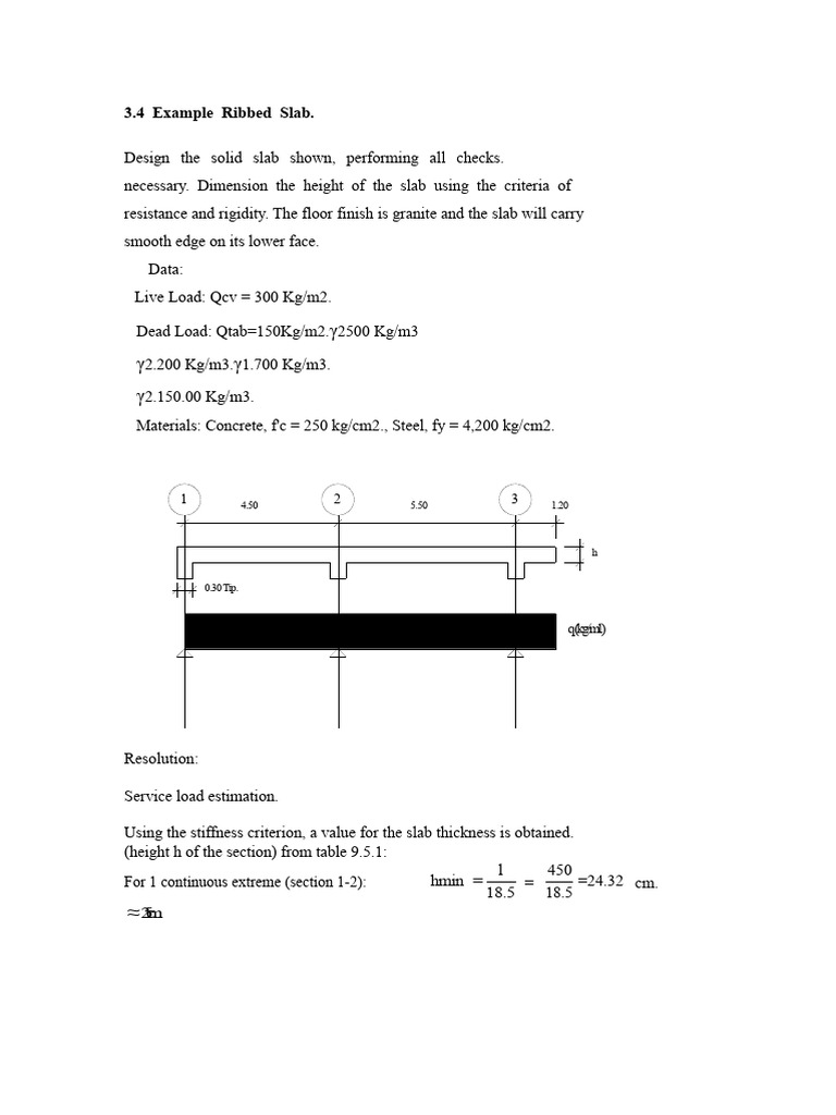 Calculation of Ribbed Slabs | PDF | Building Engineering | Civil ...