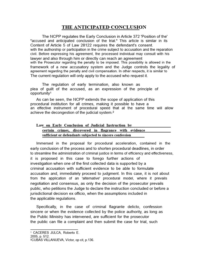 Early Conclusion | PDF | Confession (Law) | Prosecutor