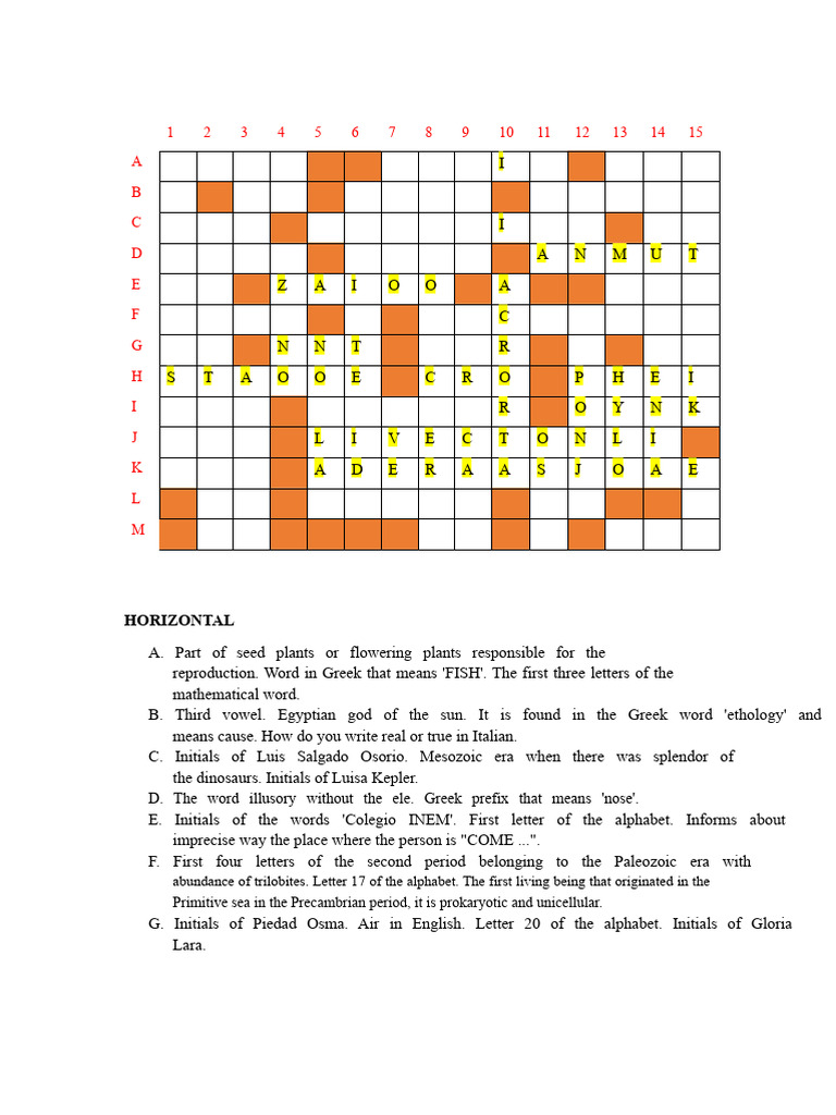Crossword Evaluation Geological Eras | PDF | Reptile | Vertebrates