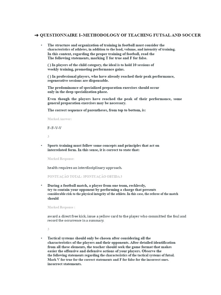 Teaching Methodology for Futsal and Soccer | PDF | Association Football ...