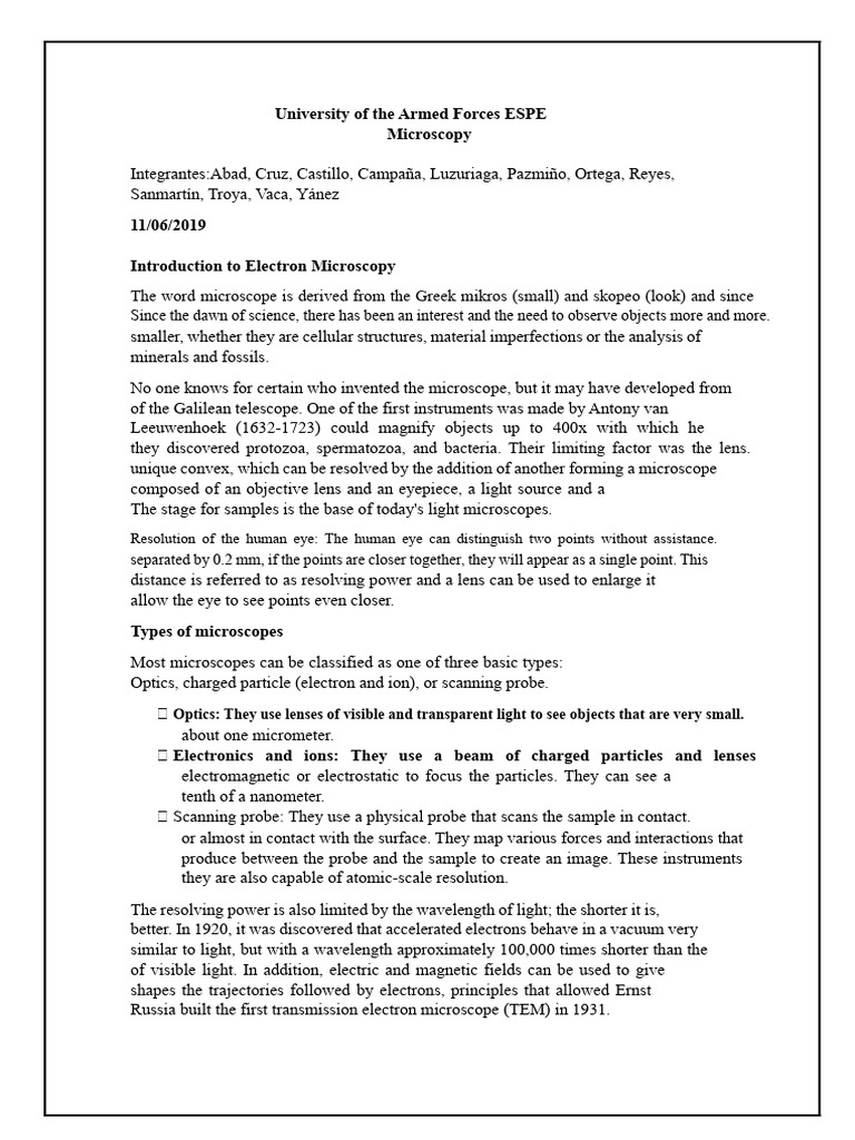 Introduction To Electron Micros | PDF | Scanning Electron Microscope | Transmission Electron ...