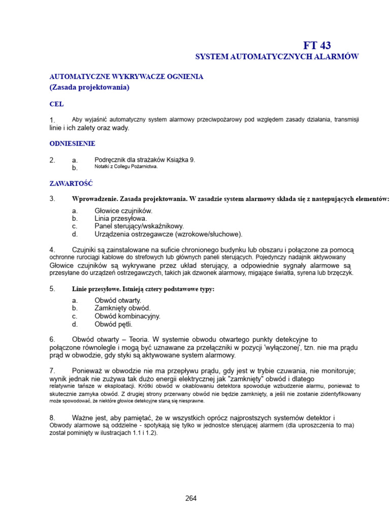 Automatyczny System Alarmowy (Zasada Projektowania) | PDF