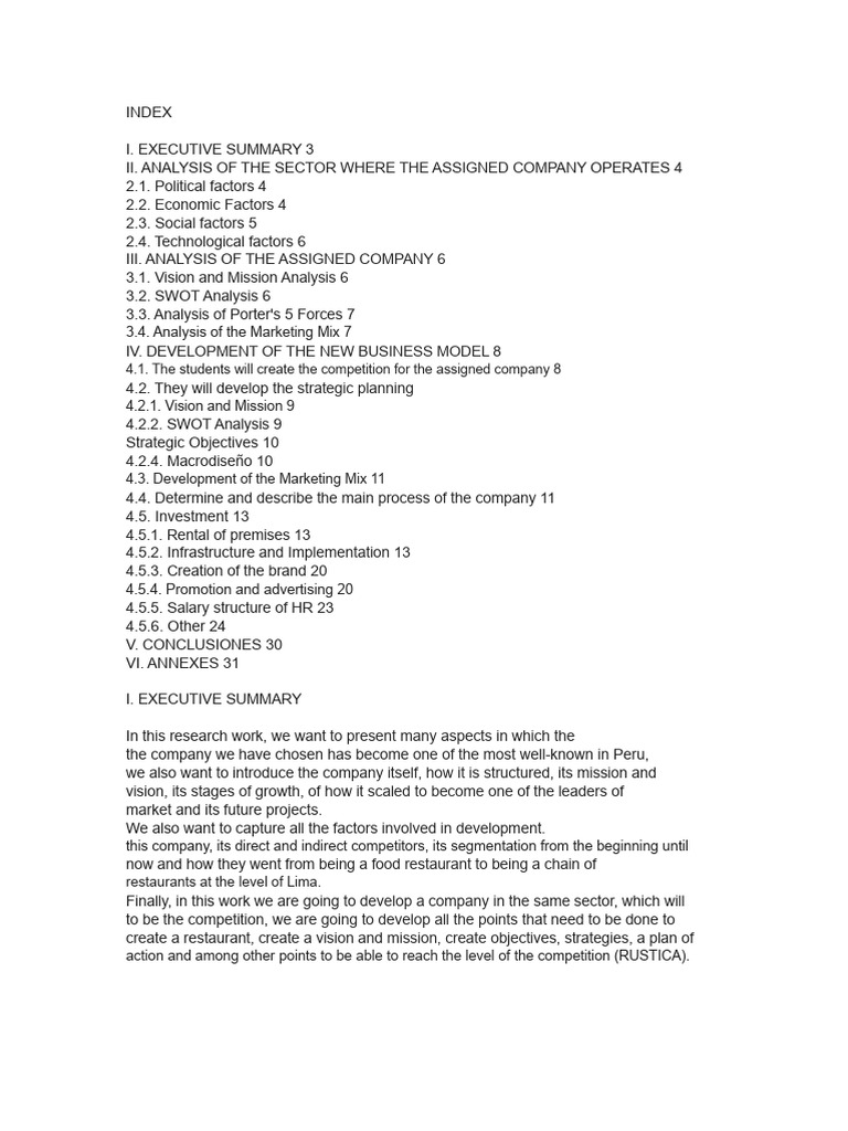 Business Model Analysis for Restaurant Sector | PDF | Monetary Policy ...