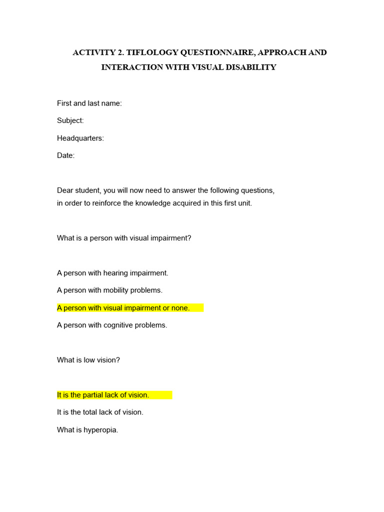 Activity 2. Language Questionnaire | PDF