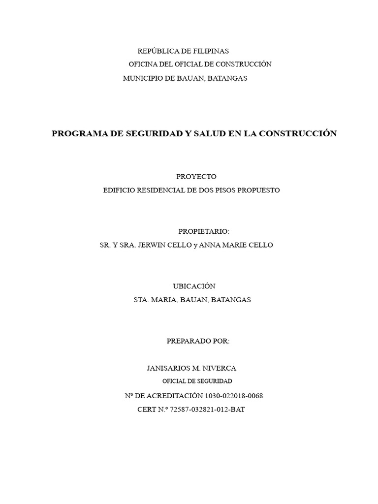 Programa Cosh | PDF | Seguridad y salud ocupacional | Valores