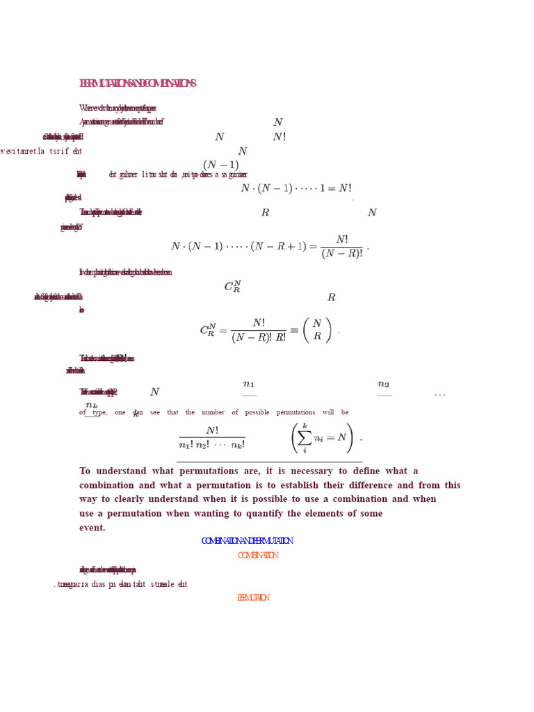 Permutations vs Combinations Explained | PDF | Analysis | Number Theory