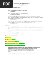 Adult Baptism Ceremony Rites | PDF | Baptism | Jesus
