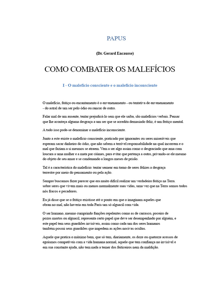 Como Combater Malefícios e Proteção Espiritual | PDF | Jesus | Oração