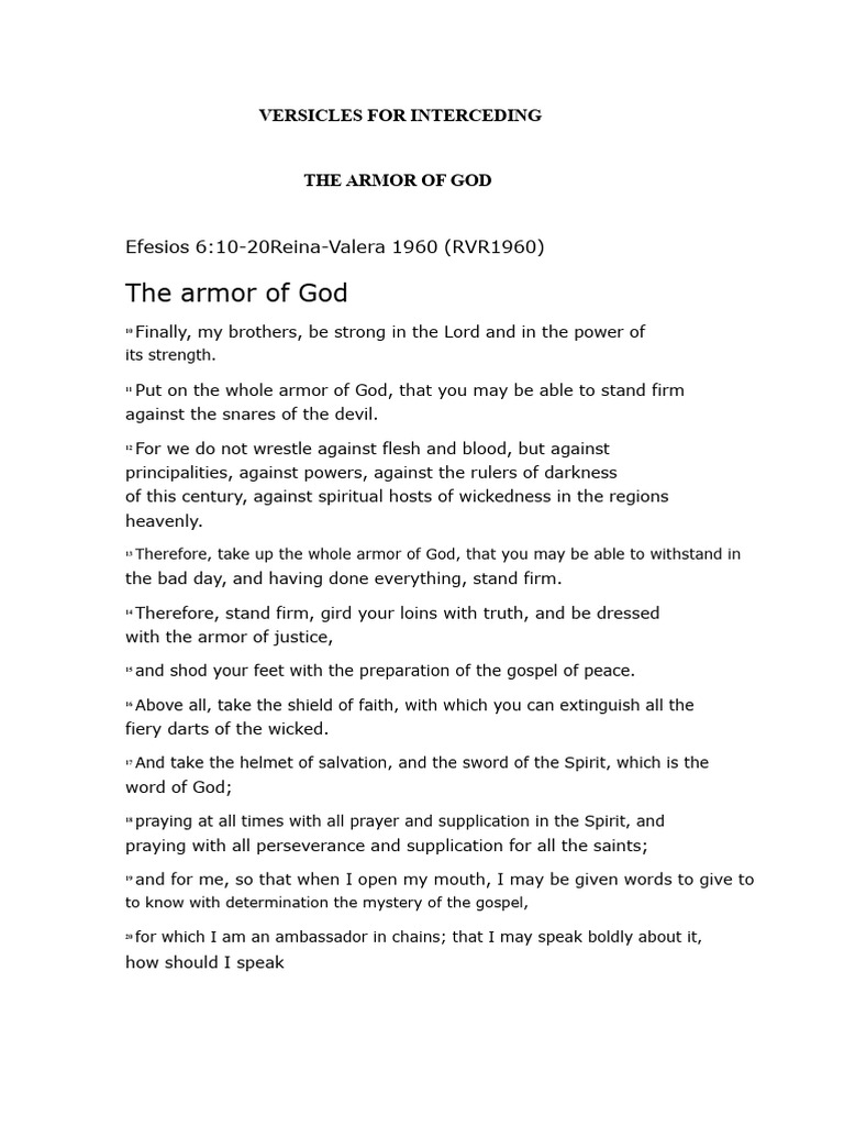 VERSICLES TO INTERCEDE | PDF | Jesus | God