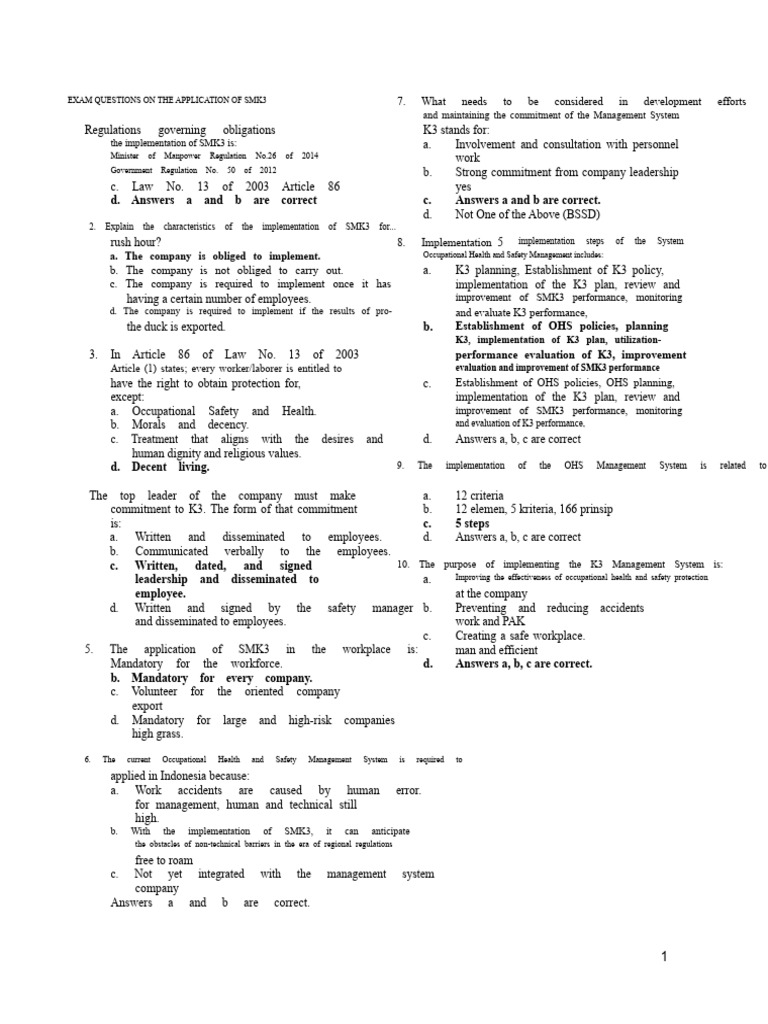SMK3 Exercises and SMK3 Audit | PDF | Audit | Occupational Safety And Health