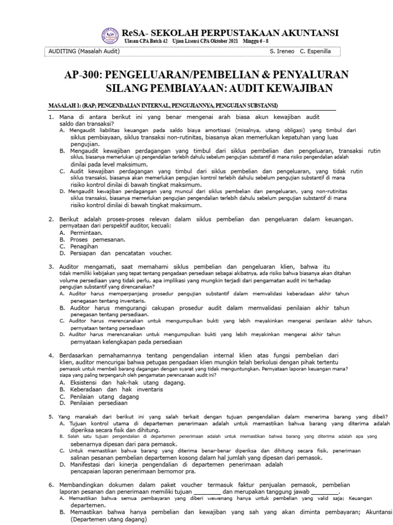AP-300 (Audit Kewajiban) | PDF