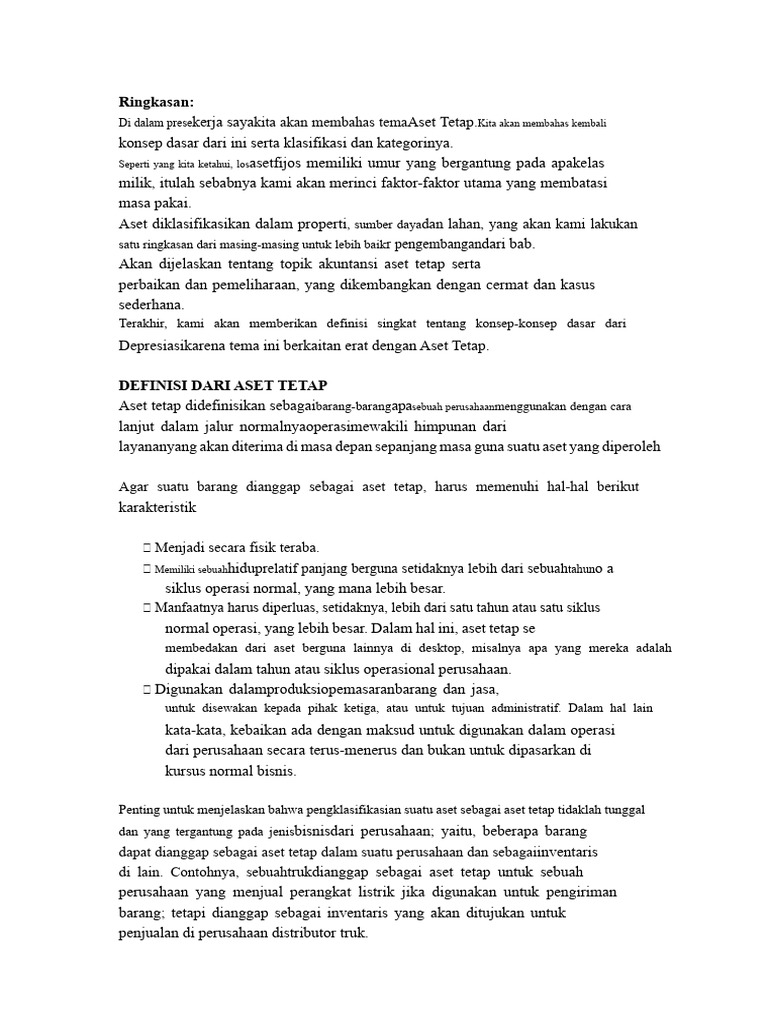 Aset Tetap Dan Persediaan | PDF