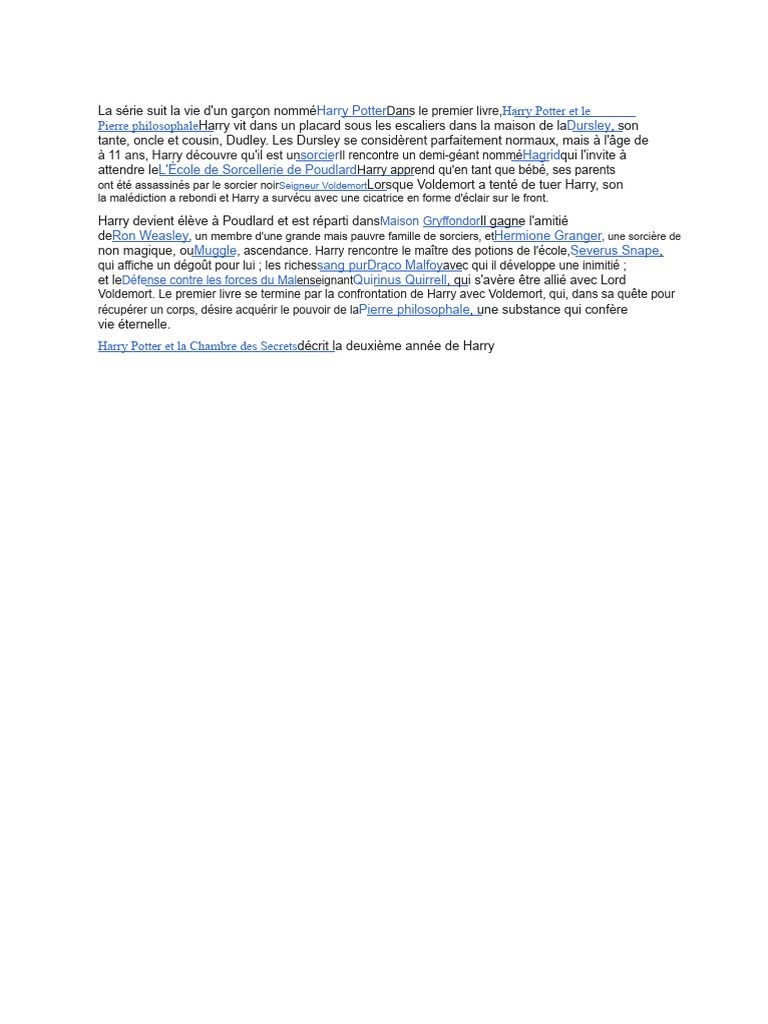Résumé de Harry Potter et la magie | PDF