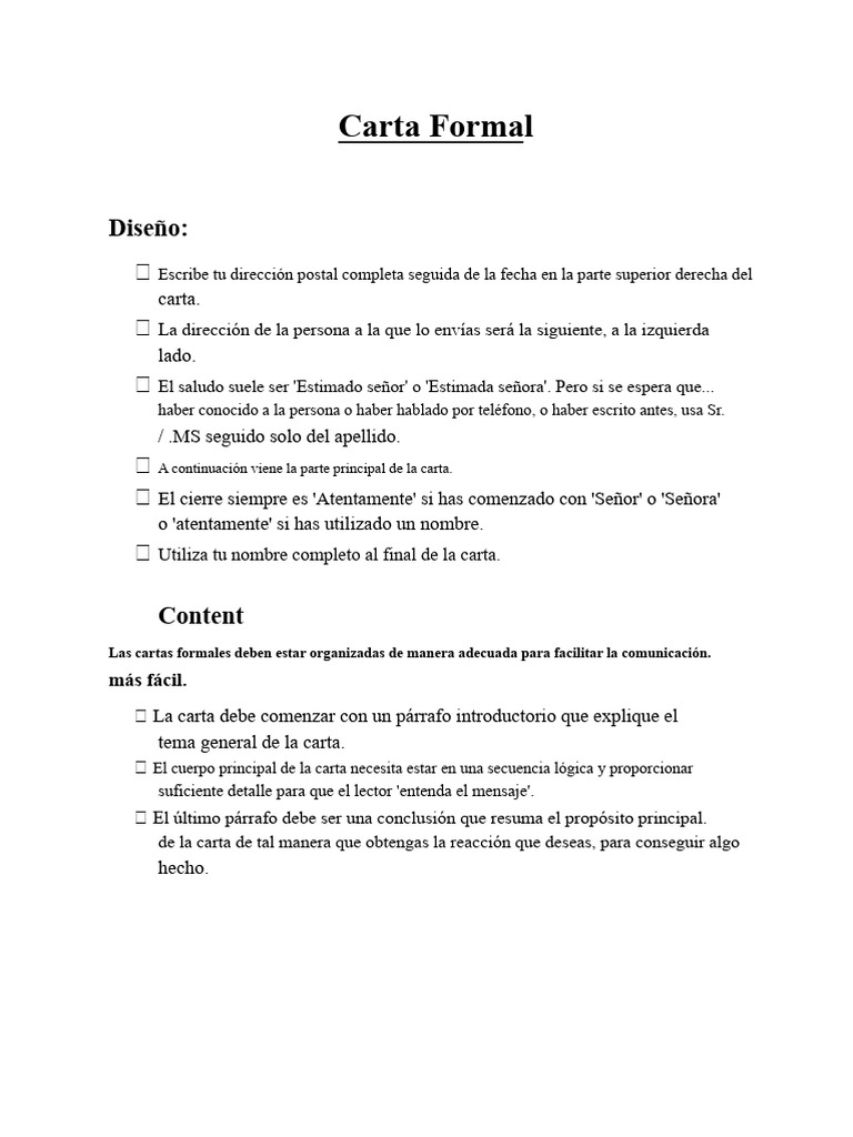 Formato de Carta Formal | PDF
