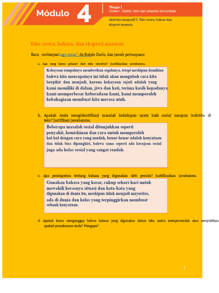 AKTIVITAS INTEGRASI #2 MODUL 4 | PDF