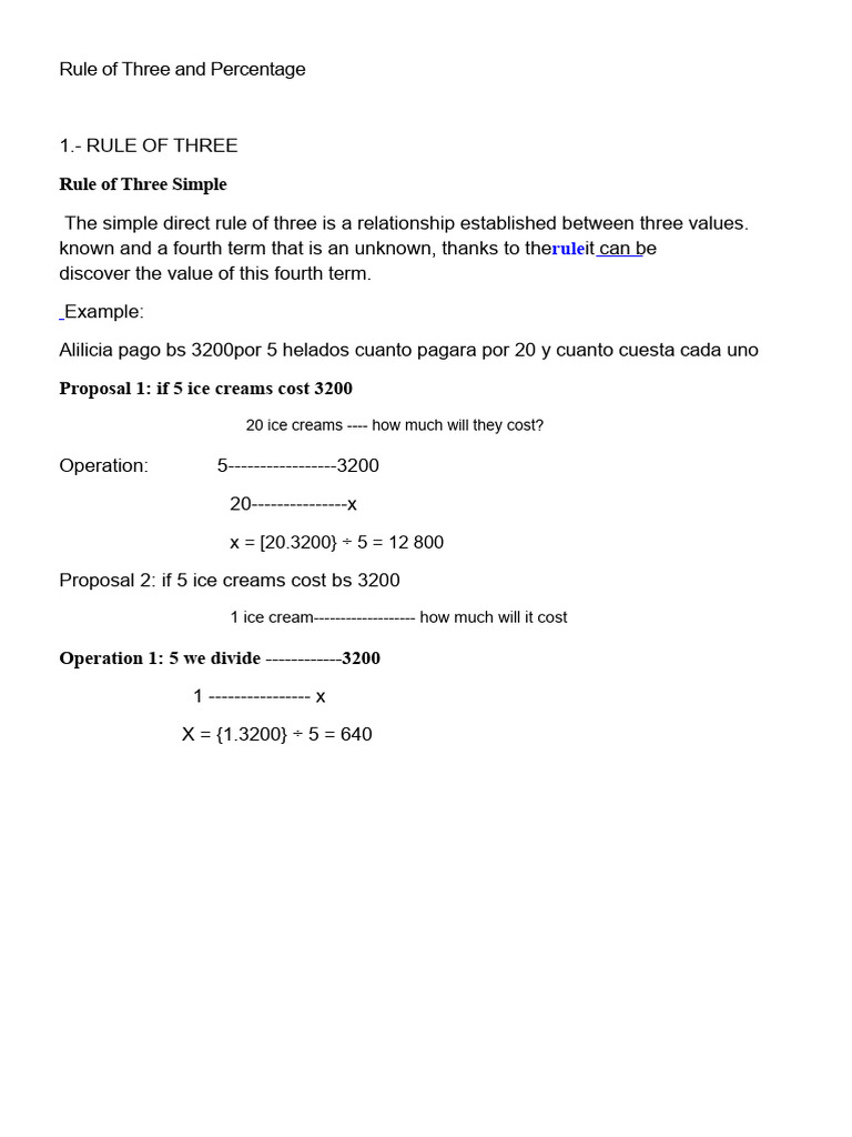 Understanding Rule of Three in Math | PDF