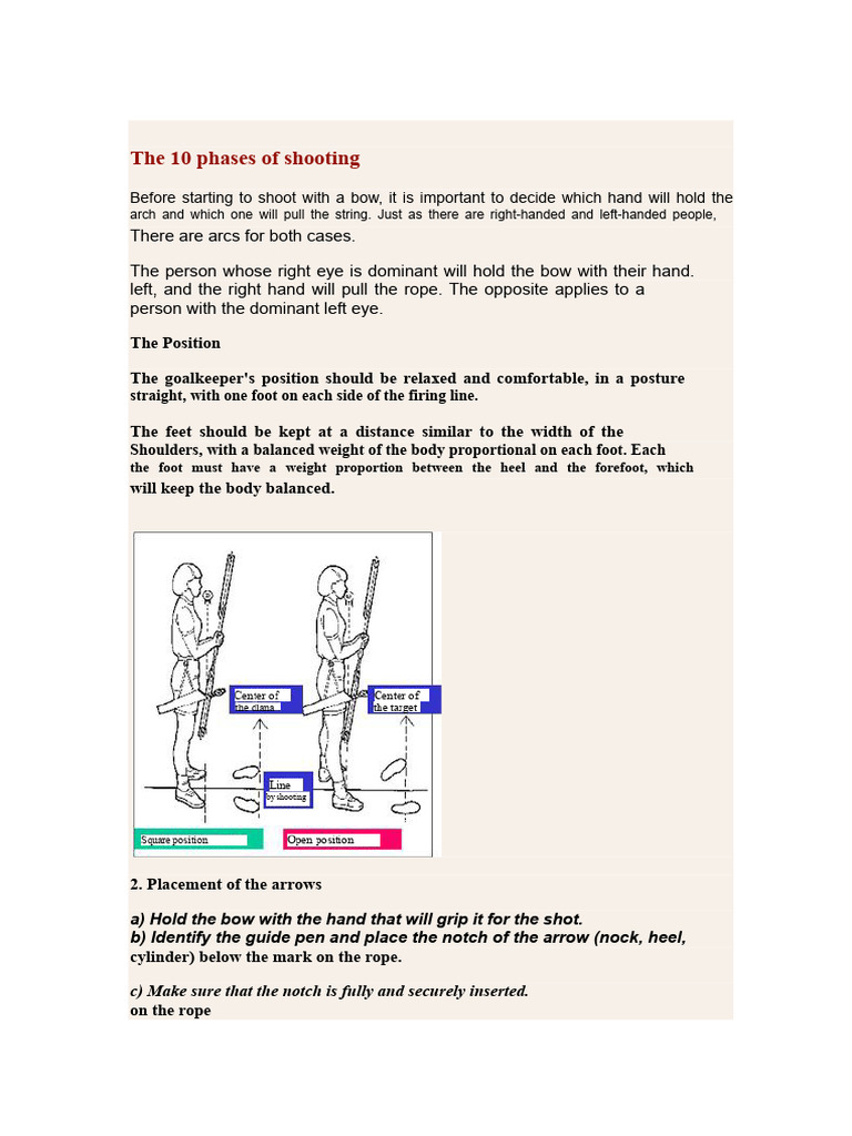 Steps for Proper Archery Shooting | PDF | Bow And Arrow | Archery